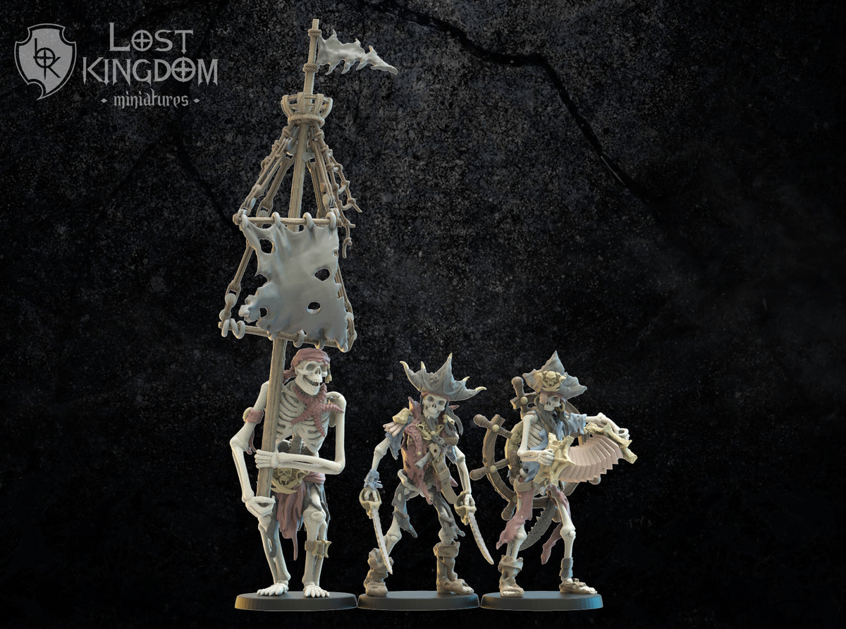 Skeleton Buccaneers Command Group: LKM Undead of Misty Island Resin 3D ...