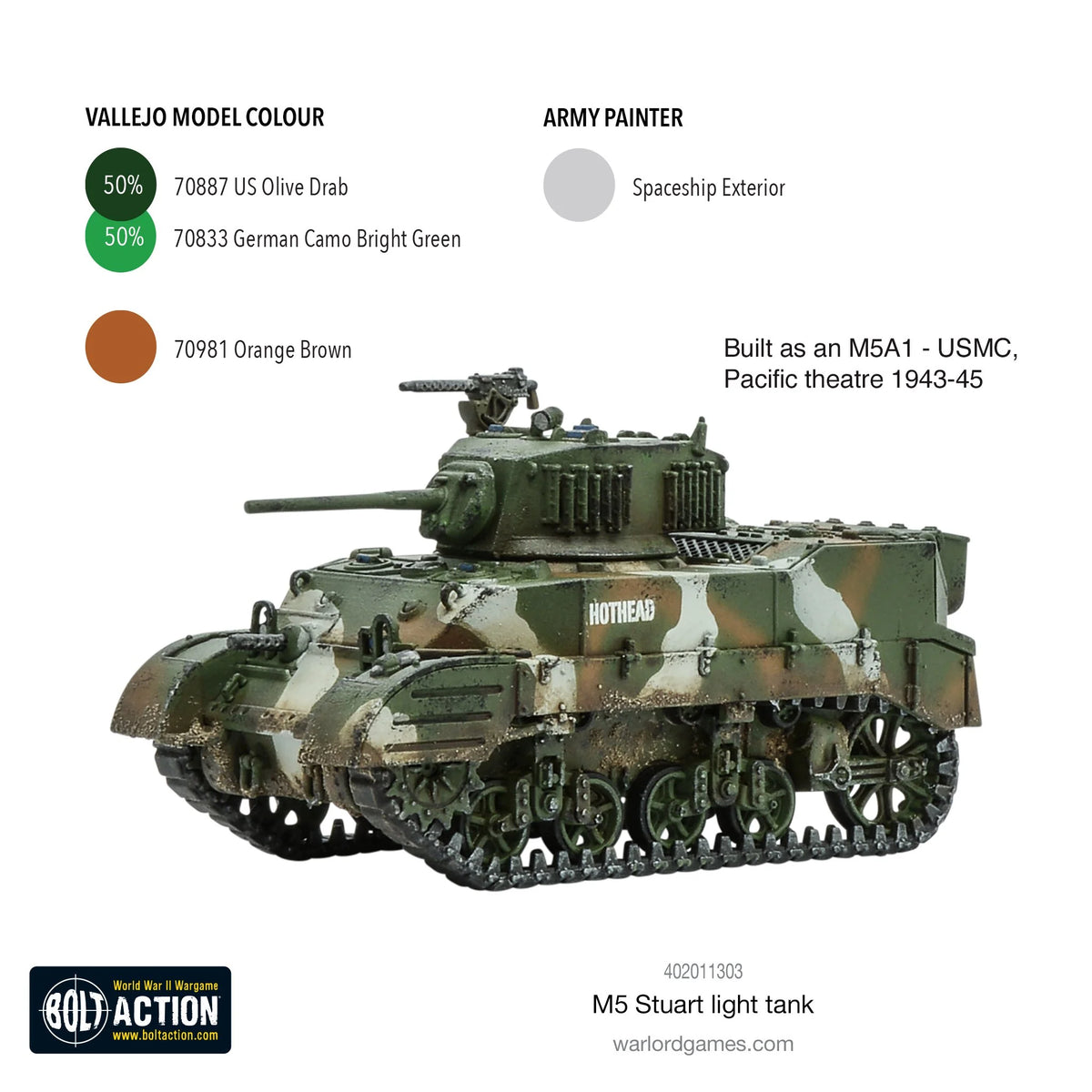 USA - M5 Stuart: Warlord Games Bolt Action | Tabletop Heaven